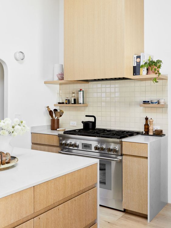 68 Eye-Catching Square Tile Backsplashes - DigsDigs