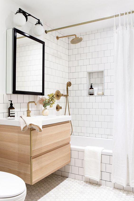 64 Cool Square Tile Ideas For Bathrooms - DigsDigs