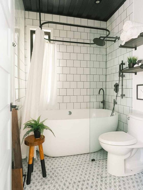 64 Cool Square Tile Ideas For Bathrooms - DigsDigs