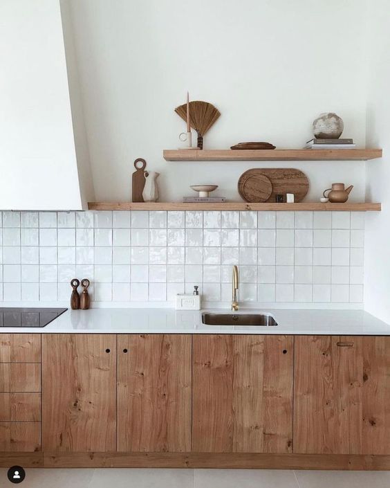 68 Eye-Catching Square Tile Backsplashes - DigsDigs