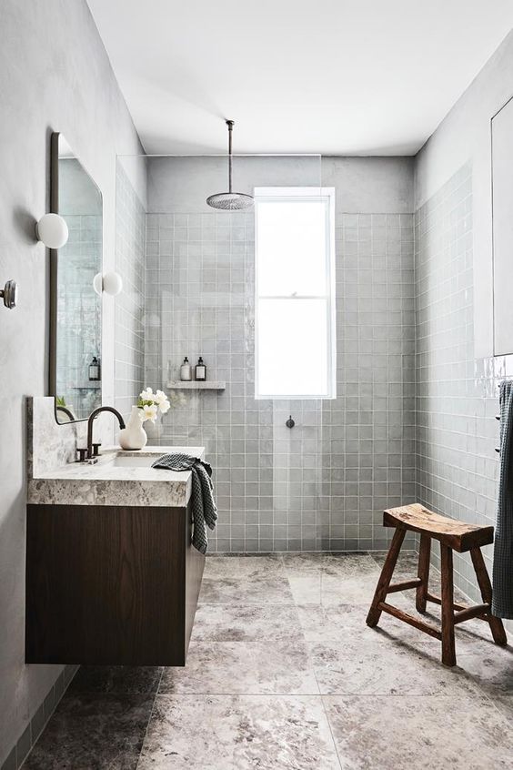 64 Cool Square Tile Ideas For Bathrooms - DigsDigs