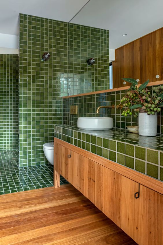 64 Cool Square Tile Ideas For Bathrooms - DigsDigs