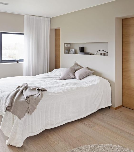 46 Practical And Decorative Bedroom Niche Shelves - DigsDigs