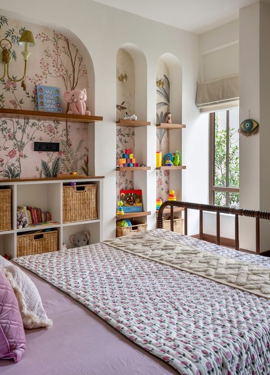 46 Practical And Decorative Bedroom Niche Shelves - DigsDigs