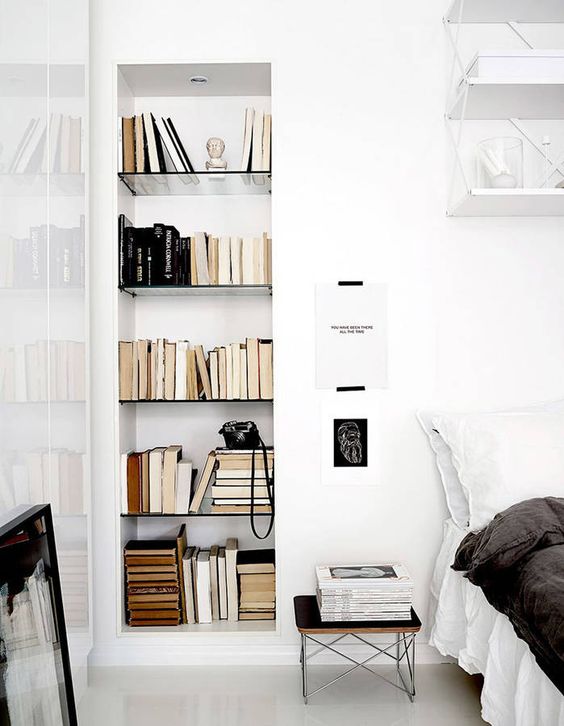 46 Practical And Decorative Bedroom Niche Shelves - DigsDigs