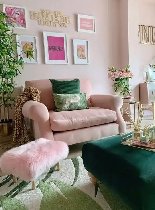47 Lovely And Inspiring Pink Living Rooms - DigsDigs