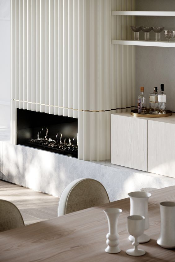 49 Trendy And Chic Fluted Fireplace Ideas - DigsDigs