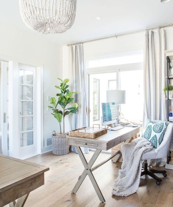 87 Inviting Modern Farmhouse Home Offices - DigsDigs