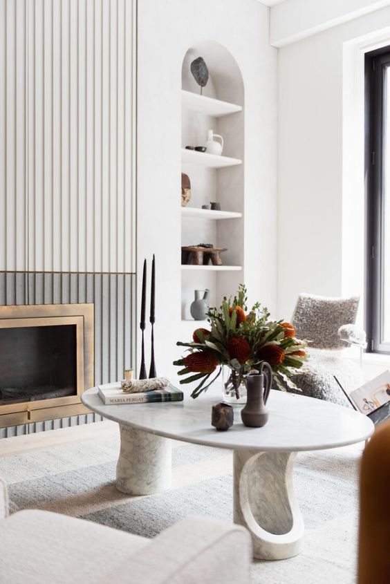 49 Trendy And Chic Fluted Fireplace Ideas - DigsDigs