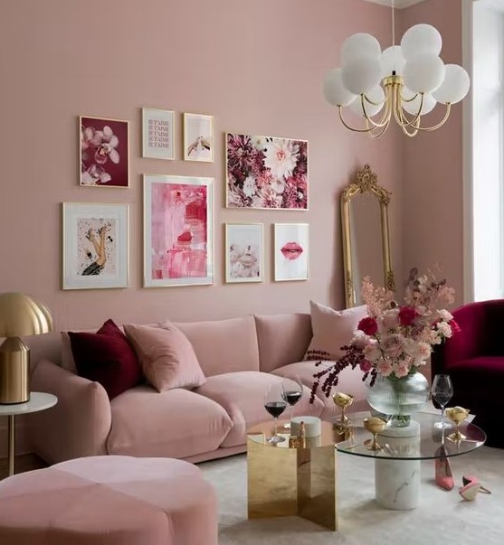 47 Lovely And Inspiring Pink Living Rooms - DigsDigs