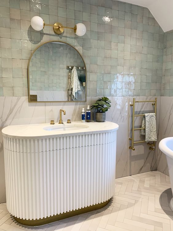 62 Trendy And Sophisticated Fluted Vanities - DigsDigs