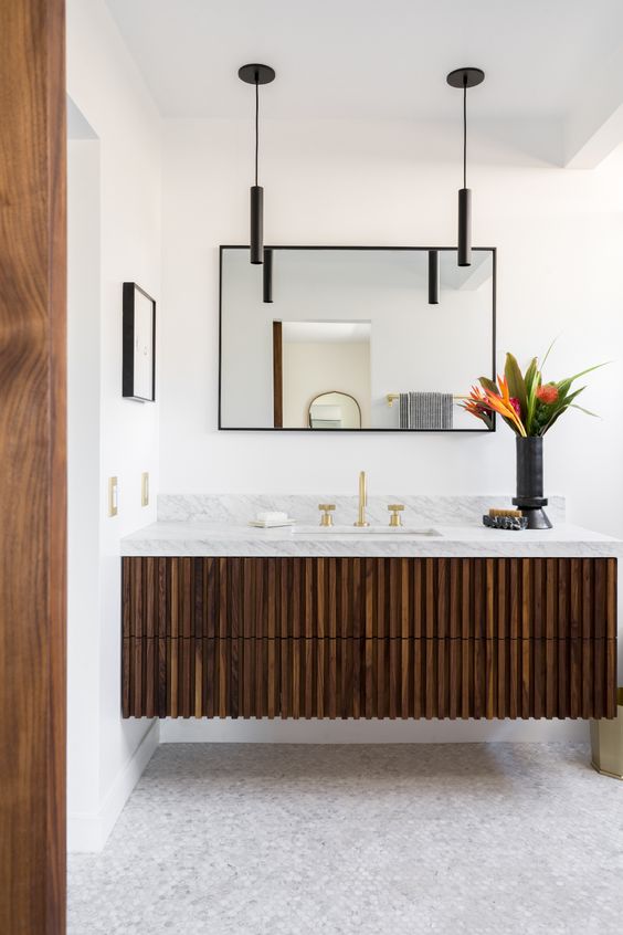 62 Trendy And Sophisticated Fluted Vanities - DigsDigs