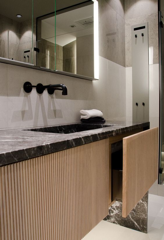 62 Trendy And Sophisticated Fluted Vanities - DigsDigs