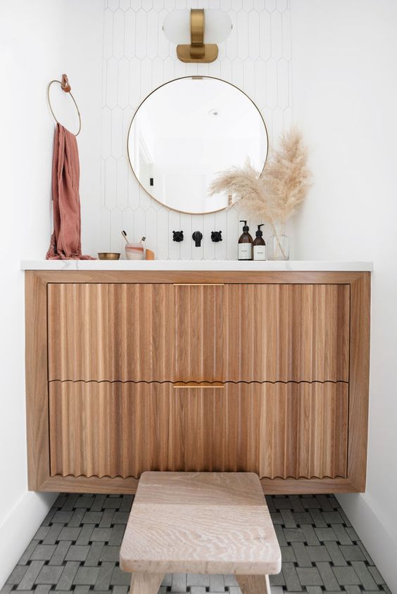 62 Trendy And Sophisticated Fluted Vanities - DigsDigs