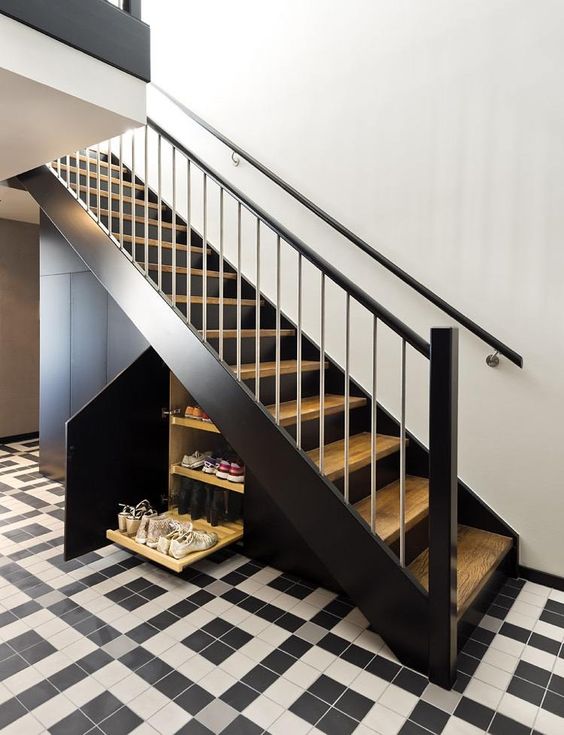 66 Smart Built-In Staircase Storage Ideas - DigsDigs