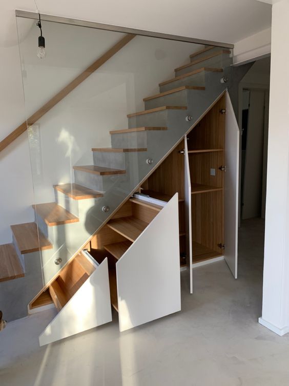 66 Smart Built-In Staircase Storage Ideas - DigsDigs