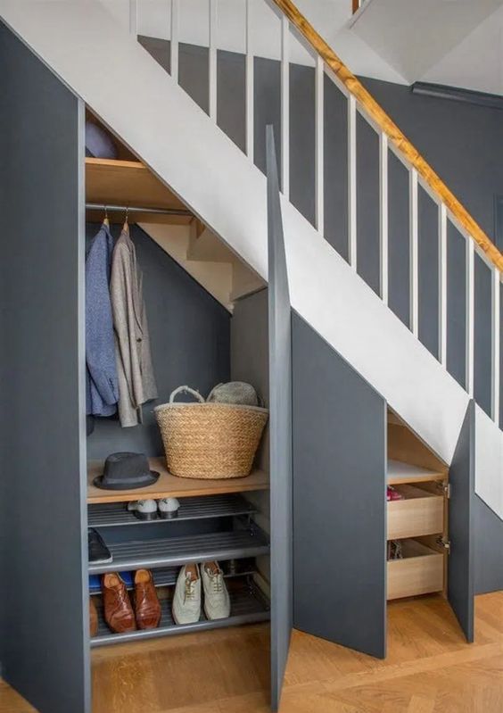 66 Smart Built-In Staircase Storage Ideas - DigsDigs