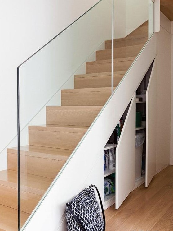 66 Smart Built-In Staircase Storage Ideas - DigsDigs