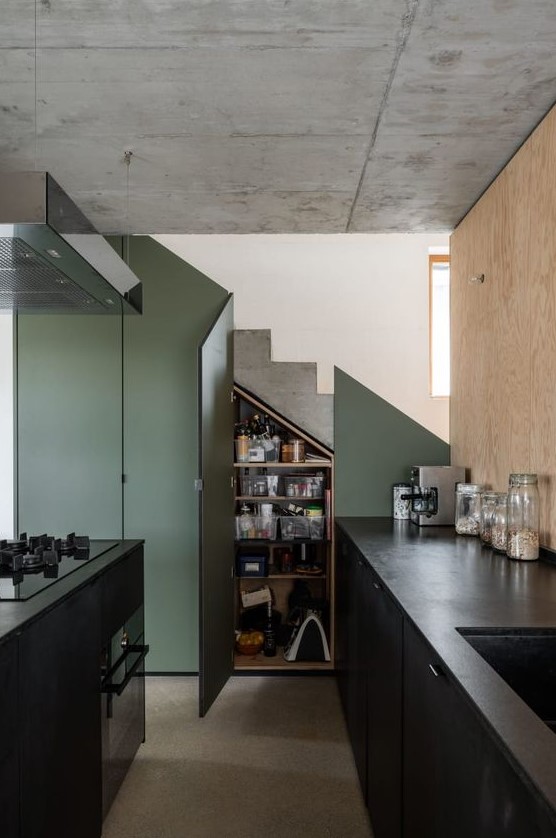 56 Clever Under Stairs Kitchen Ideas - DigsDigs