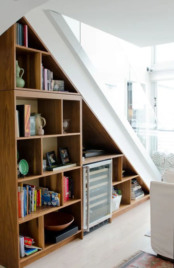 66 Smart Built-In Staircase Storage Ideas - DigsDigs