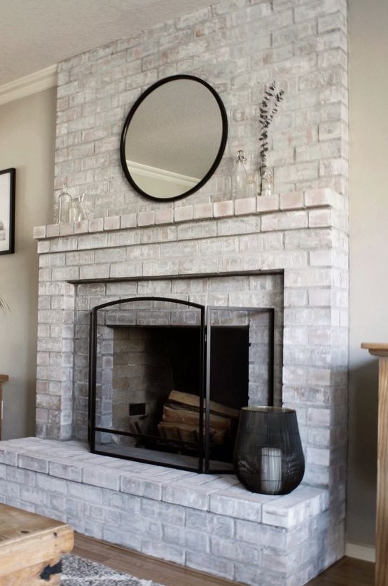 57 Beautiful And Timeless Brick Fireplaces - DigsDigs