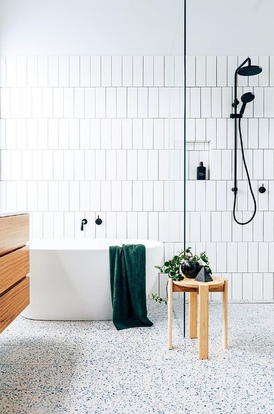 63 Eye-Catching Terrazzo Bathroom Decor Ideas - DigsDigs