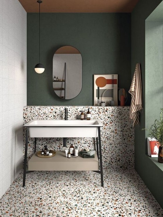 63 Eye-Catching Terrazzo Bathroom Decor Ideas - DigsDigs