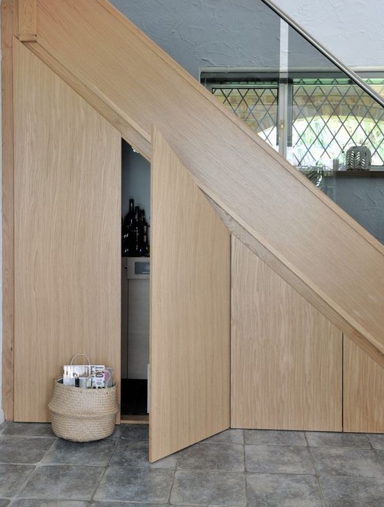 66 Smart Built-In Staircase Storage Ideas - DigsDigs