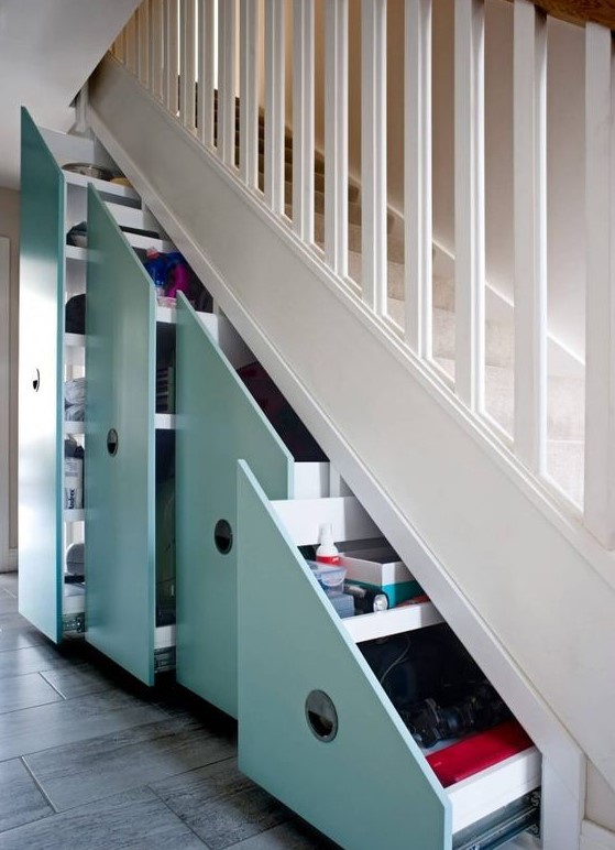 66 Smart Built-In Staircase Storage Ideas - DigsDigs