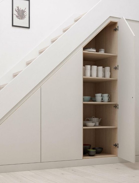 66 Smart Built-In Staircase Storage Ideas - DigsDigs