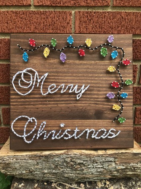 59 Inspiring Christmas String Art Decor Ideas - DigsDigs