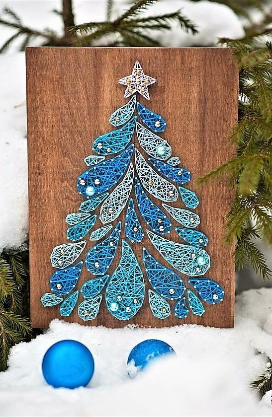 59 Inspiring Christmas String Art Decor Ideas - DigsDigs