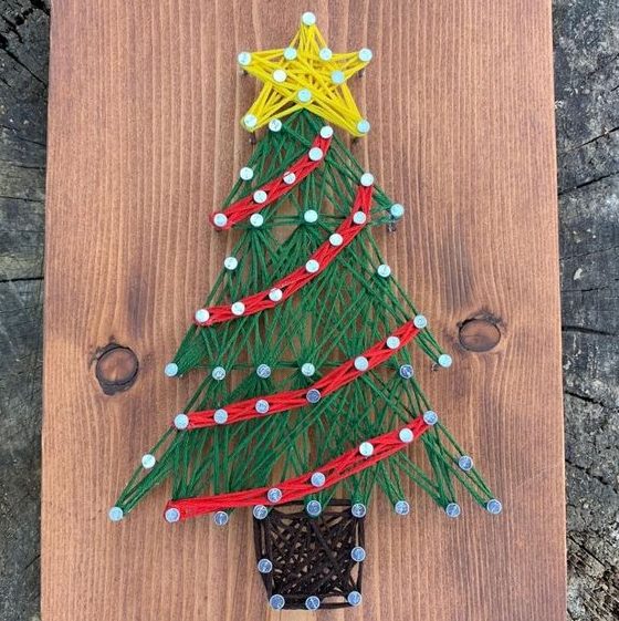 59 Inspiring Christmas String Art Decor Ideas - DigsDigs