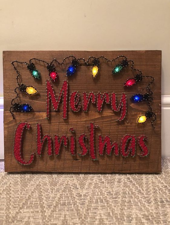 59 Inspiring Christmas String Art Decor Ideas - DigsDigs