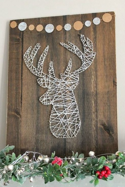 59 Inspiring Christmas String Art Decor Ideas - DigsDigs