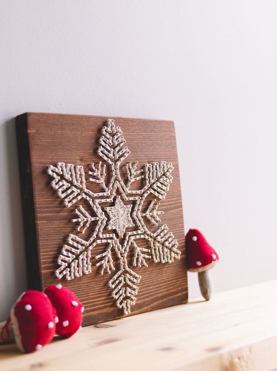 59 Inspiring Christmas String Art Decor Ideas - DigsDigs