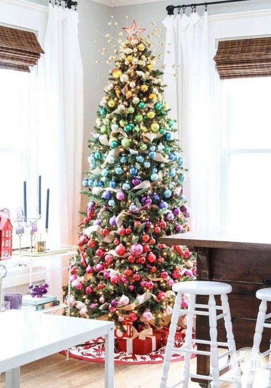 65 Best Colorful Christmas Tree Decor Ideas - DigsDigs