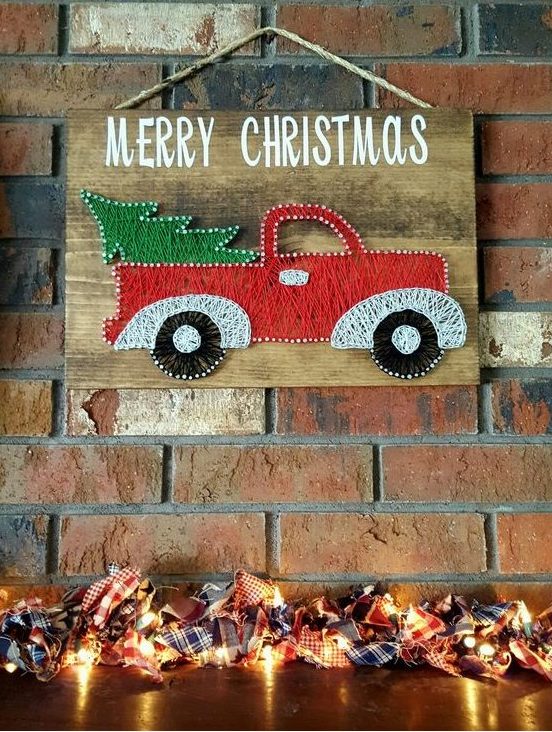 59 Inspiring Christmas String Art Decor Ideas - DigsDigs