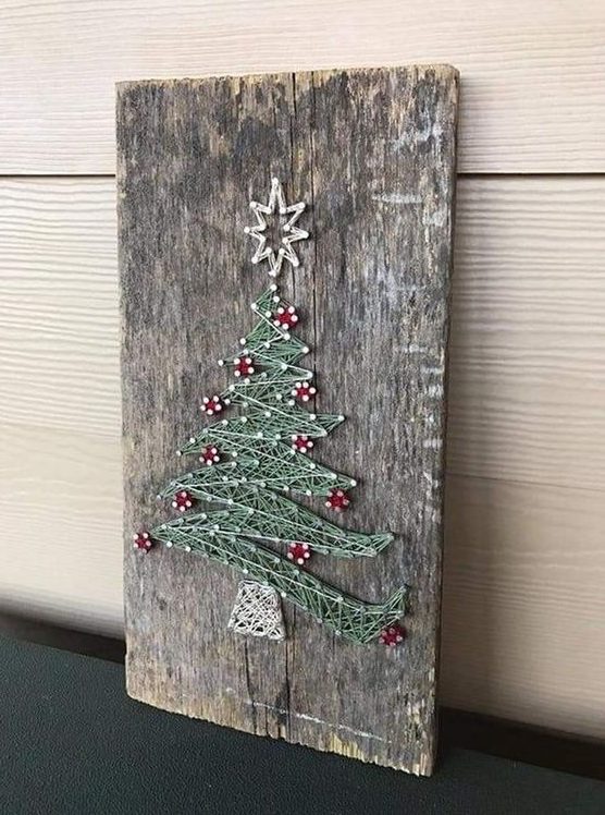 59 Inspiring Christmas String Art Decor Ideas - DigsDigs