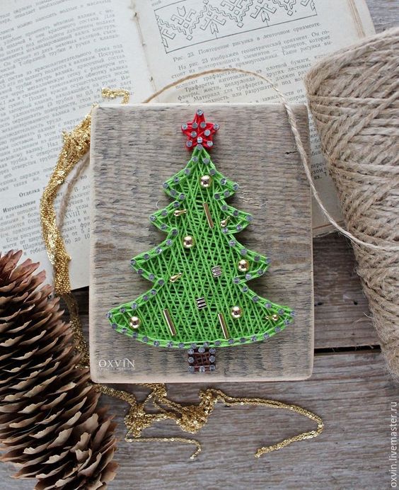 59 Inspiring Christmas String Art Decor Ideas - DigsDigs