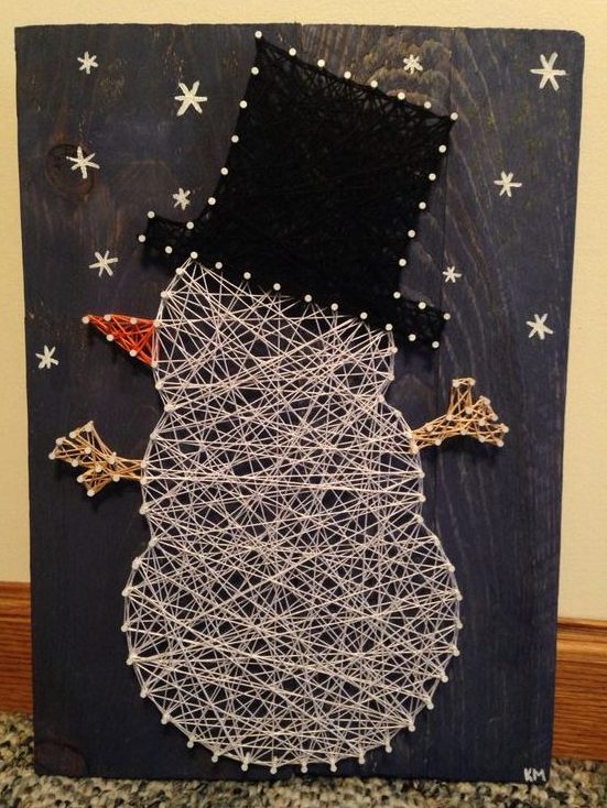 59 Inspiring Christmas String Art Decor Ideas - DigsDigs