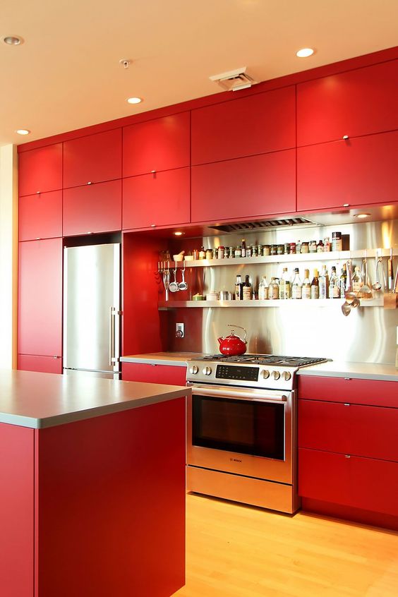 57 Bold Red Kitchen Decor Ideas That Wow - DigsDigs