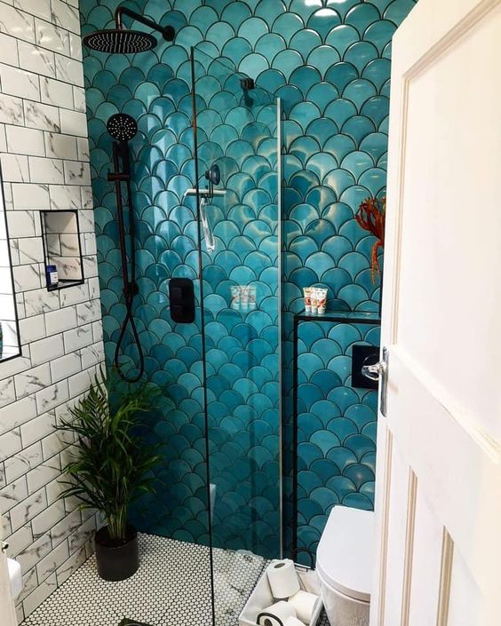 67 Whimsy Fish Scale Tile Ideas For Bathrooms - DigsDigs