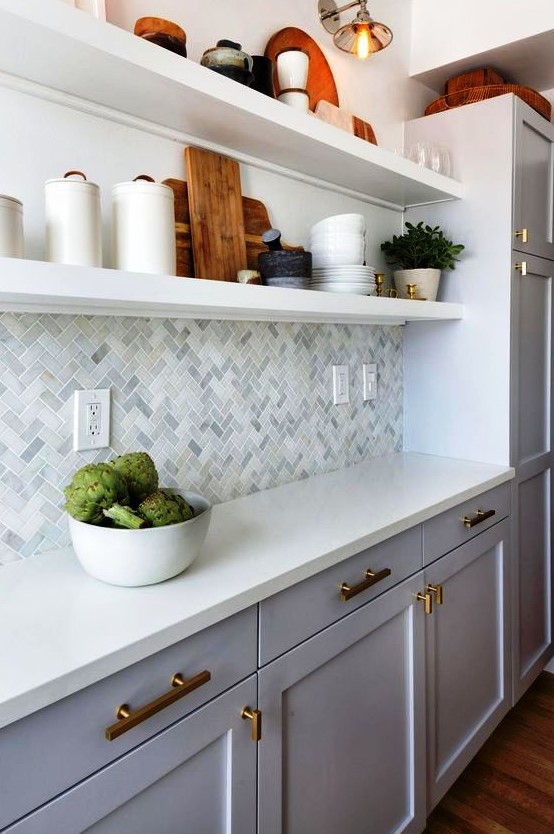 70 Eye-Catchy Herringbone Tile Backsplashes - DigsDigs
