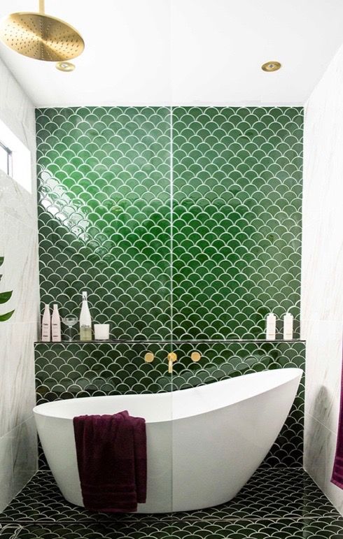 67 Whimsy Fish Scale Tile Ideas For Bathrooms - DigsDigs