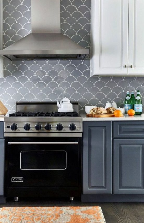 52 Eye-Catchy Kitchen Fish Scale Tile Ideas - DigsDigs