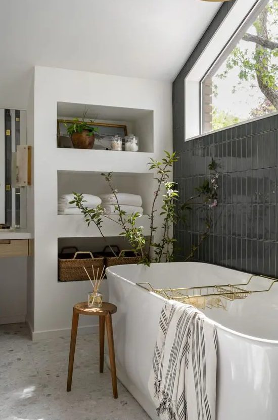 60 Trendy Stacked Tile Ideas For Bathrooms - DigsDigs