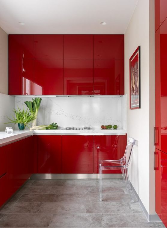 57 Bold Red Kitchen Decor Ideas That Wow - DigsDigs