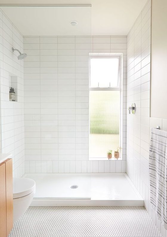 60 Trendy Stacked Tile Ideas For Bathrooms - DigsDigs