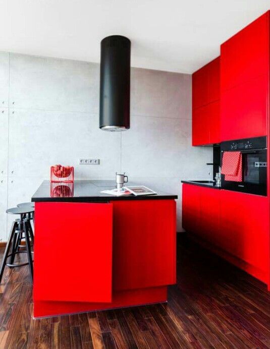 57 Bold Red Kitchen Decor Ideas That Wow - DigsDigs